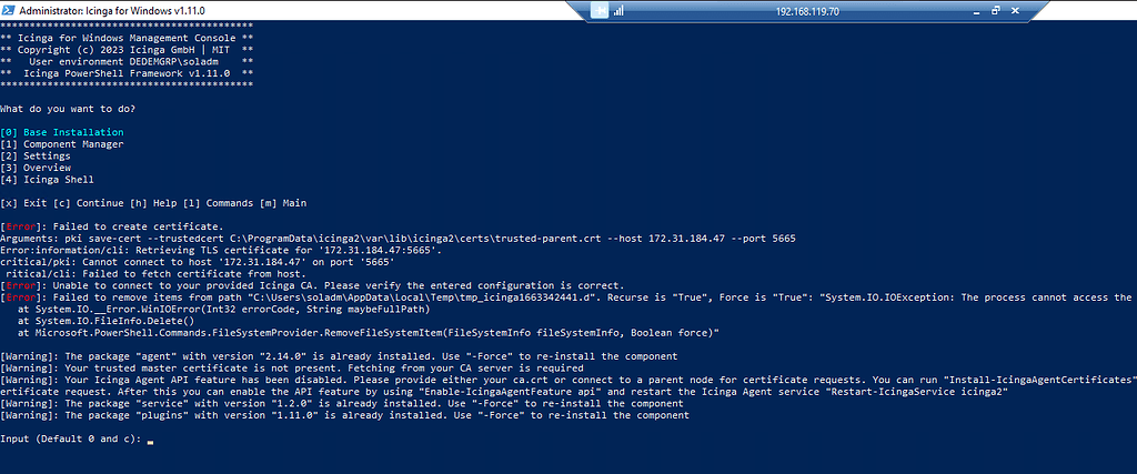 Icinga for windows: Problem installing ca.crt certificate - Icinga 2 - Icinga Community