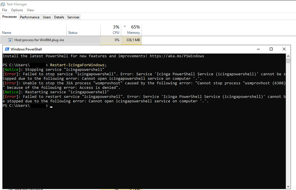 Restart-IcingaForWindows not work - Icinga for Windows - Icinga Community