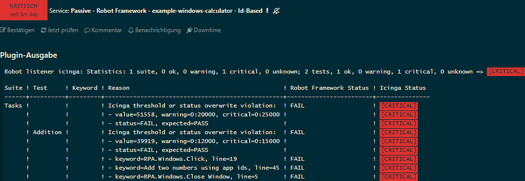 New Release of the Icinga2 Robot Framework Listener is available (v1.0. ...