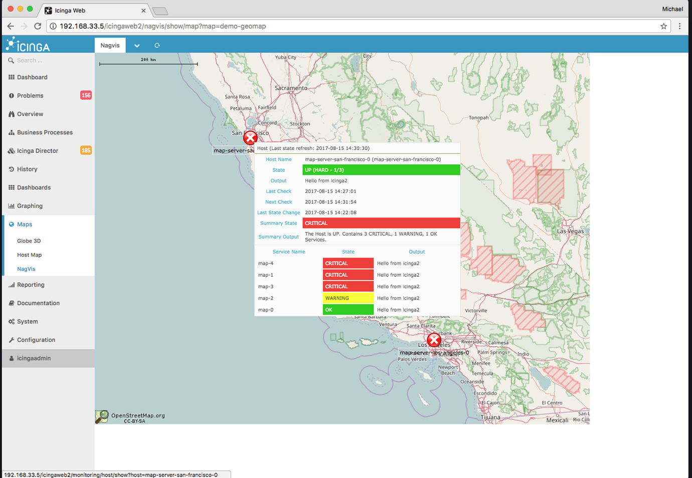 Icinga Dashboard disappears when showing NagVis Maps - Icinga Web ...